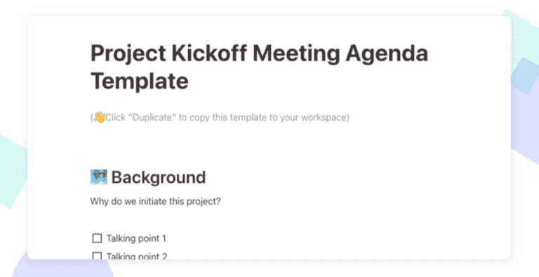 Project Kickoff Meeting: Agenda, Template, & Guide - tl;dv